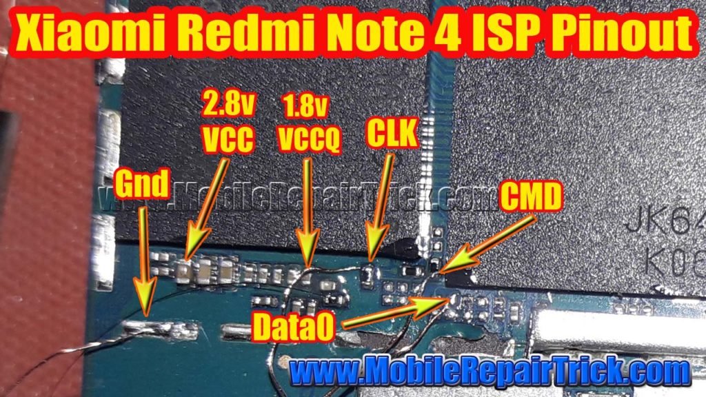 Redmi Note 4 Isp Pinout | Xiaomi Note 4 Isp Pinout - MobileRepairTrick.com